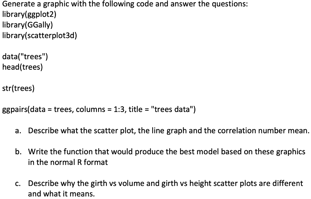Solved Generate a graphic with the following code and answer | Chegg.com