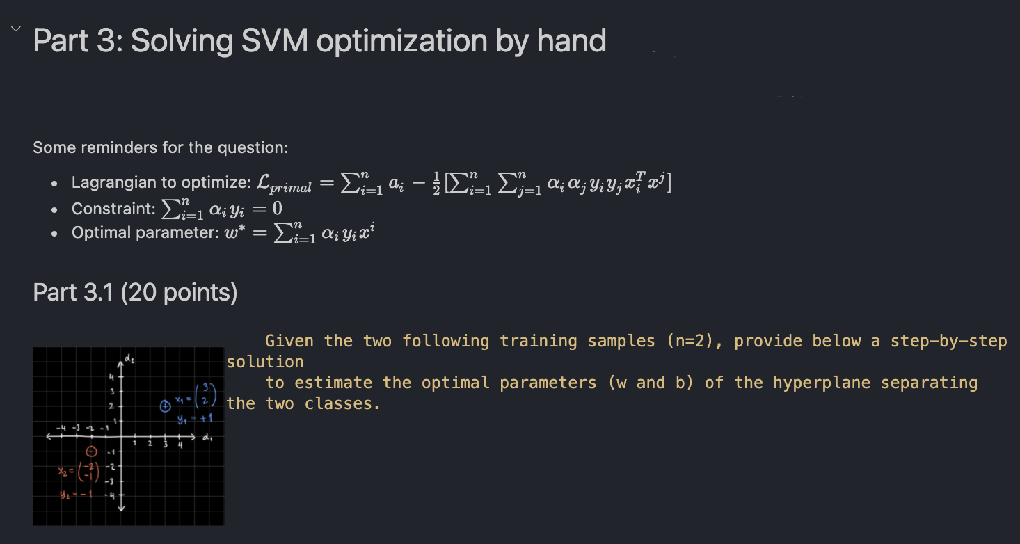 Solved hi ı need help about this SVM(Support vector machine | Chegg.com Solved hi ı need help about this SVM(Support vector machine | Chegg.com