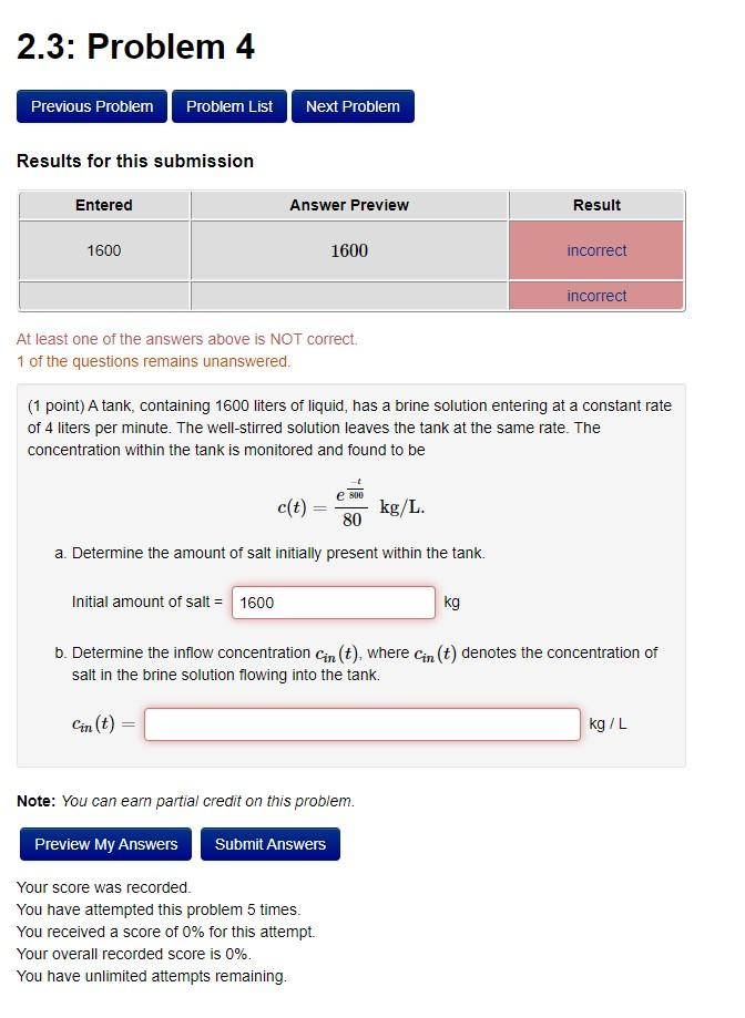 Solved Results for this submission At least one of the | Chegg.com