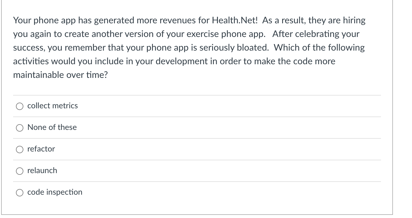 Solved Your phone app has generated more revenues for | Chegg.com