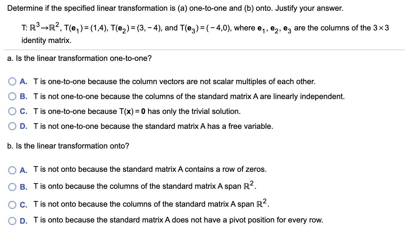 Solved Let A be a 6x4 matrix. What must a and b be in order | Chegg.com
