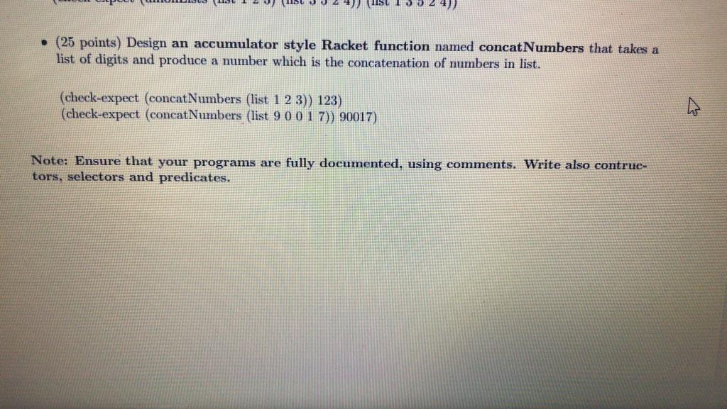 Solved +)( 1024) • (25 points) Design an accumulator style | Chegg.com