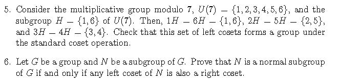 Solved > 5. Consider the multiplicative group modulo 7, U(7) | Chegg.com