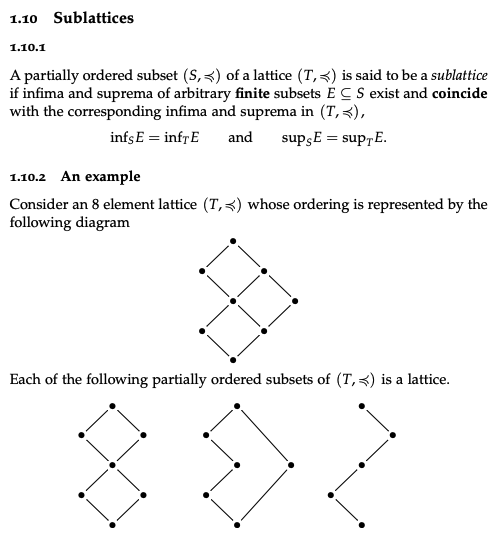 Solved Exercise 25 Which one is a sublattice of (T,