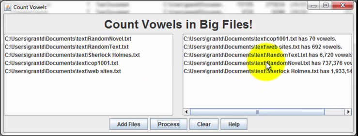 Solved Count Vowels Count Vowels in Big Files! | Chegg.com