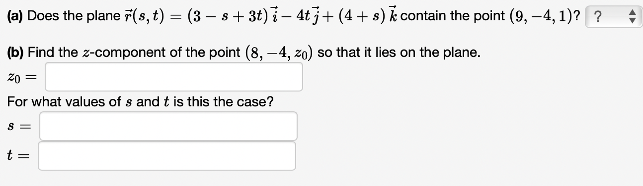 Solved Parameterize the plane that contains the three points | Chegg.com