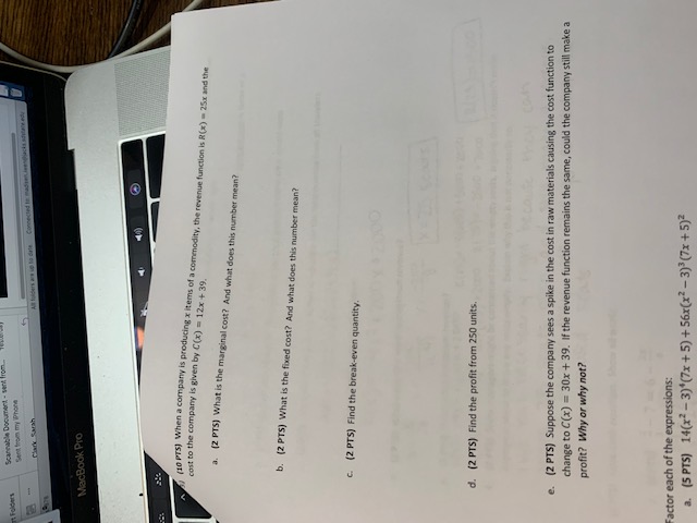 Solved Scarable Documentelrom MacBook Pro 710 PTS) When a | Chegg.com