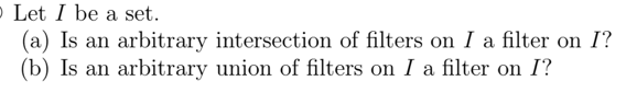 Solved - Let I be a set. (a) Is an arbitrary intersection of | Chegg.com