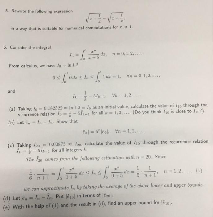 Solved 5. Rewrite the following expression .x in a way that | Chegg.com