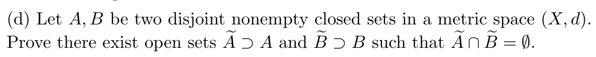 Solved Let (X,d) be a metric space. We define the distance | Chegg.com