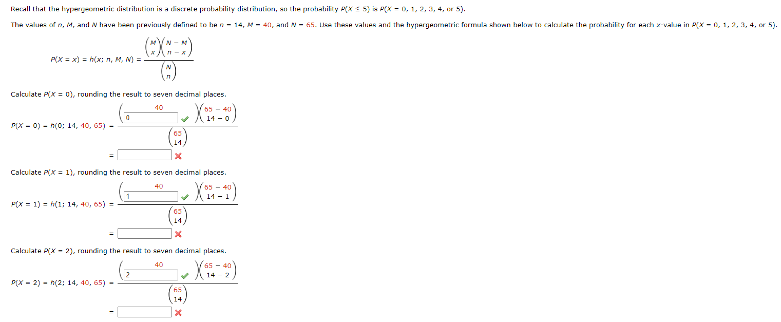 Solved Recall That The Hypergeometric Distribution Is A