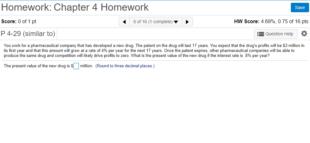 Solved Homework Chapter 4 Homework Save Score 0 Of 1 Pt 6