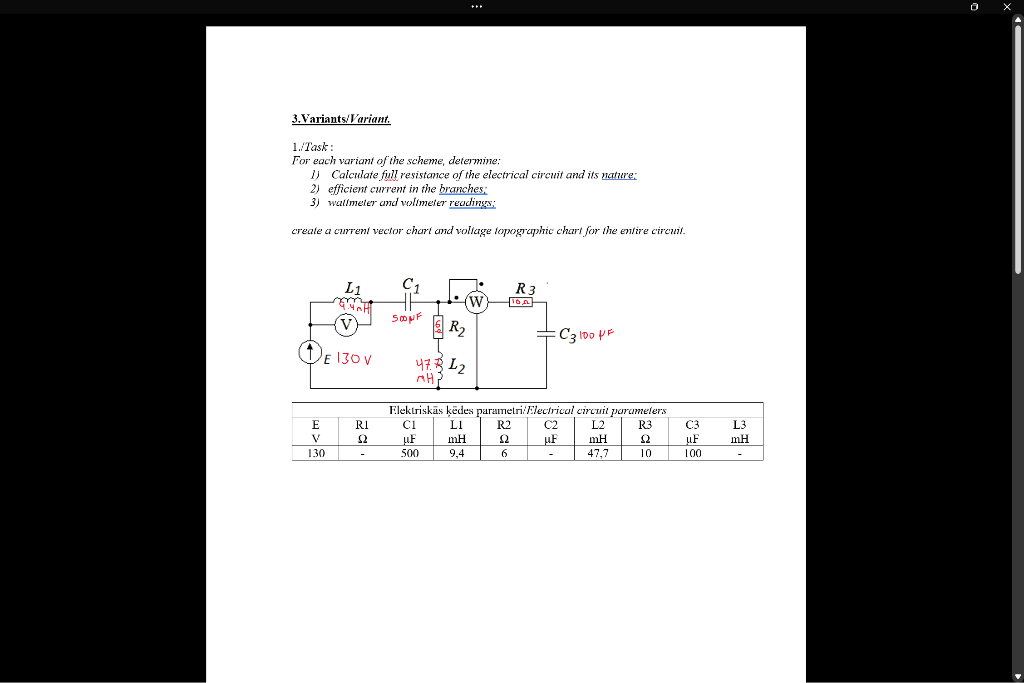 Solved 3.Variants/Variant. 1./Task: For each variant of the | Chegg.com