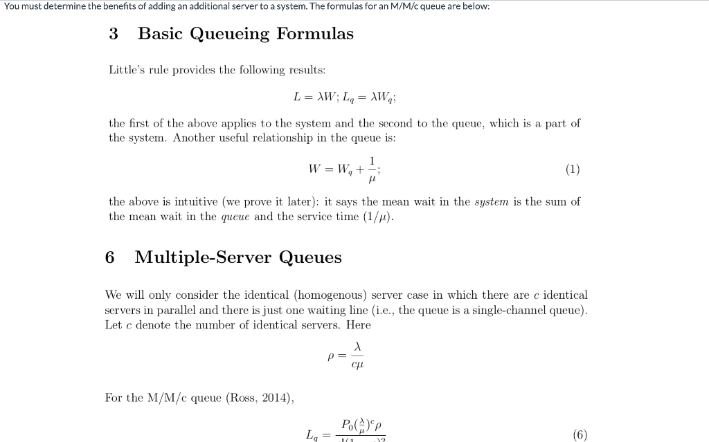 Solved You must determine the benefits of adding an | Chegg.com