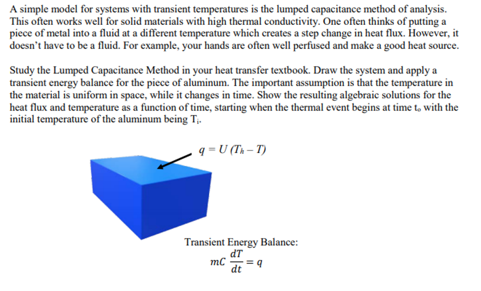 Solved A simple model for systems with transient | Chegg.com