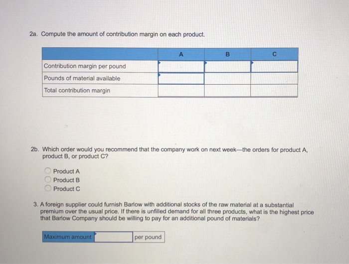 Solved Exercise 10-8 Utilization of a Constrained Resource | Chegg.com