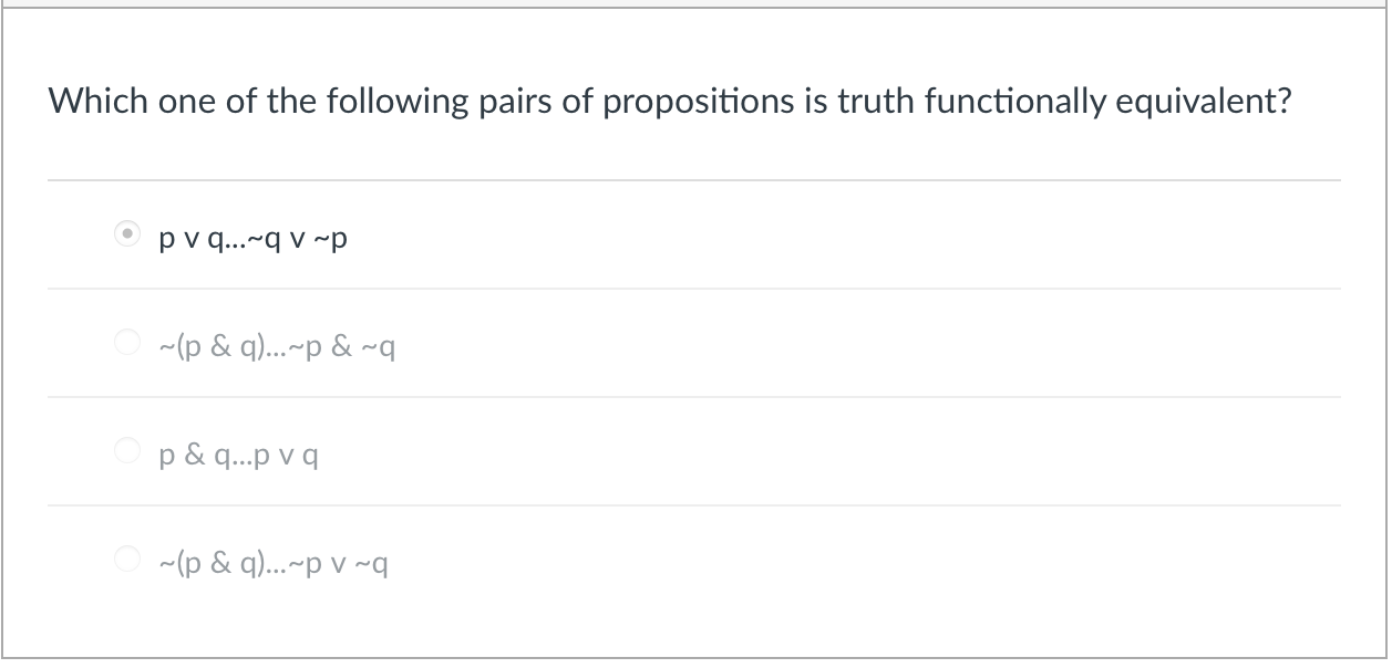 Which of the following combinations of truth values | Chegg.com