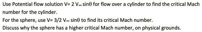 Solved Use Potential flow solution V= 2 V. sino for flow | Chegg.com