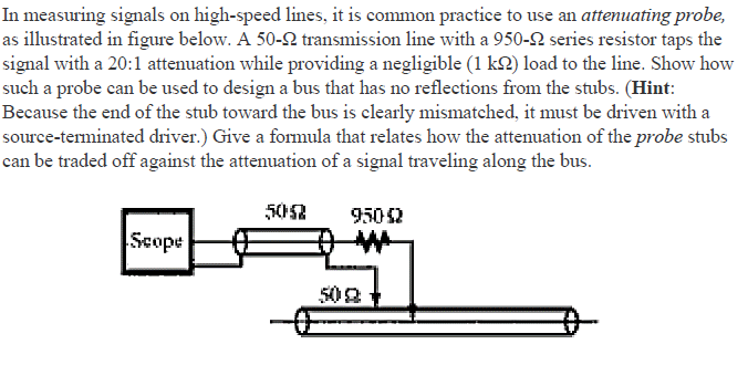 Solved In measuring signals on high-speed lines, it is | Chegg.com