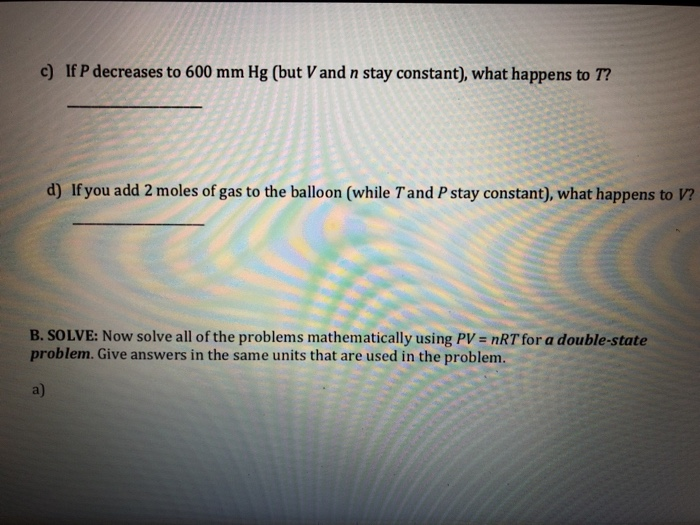 Solved PV=nRT Mw = m/n KE=½mv2 KE=(3/2) nRT R=0.08206 | Chegg.com