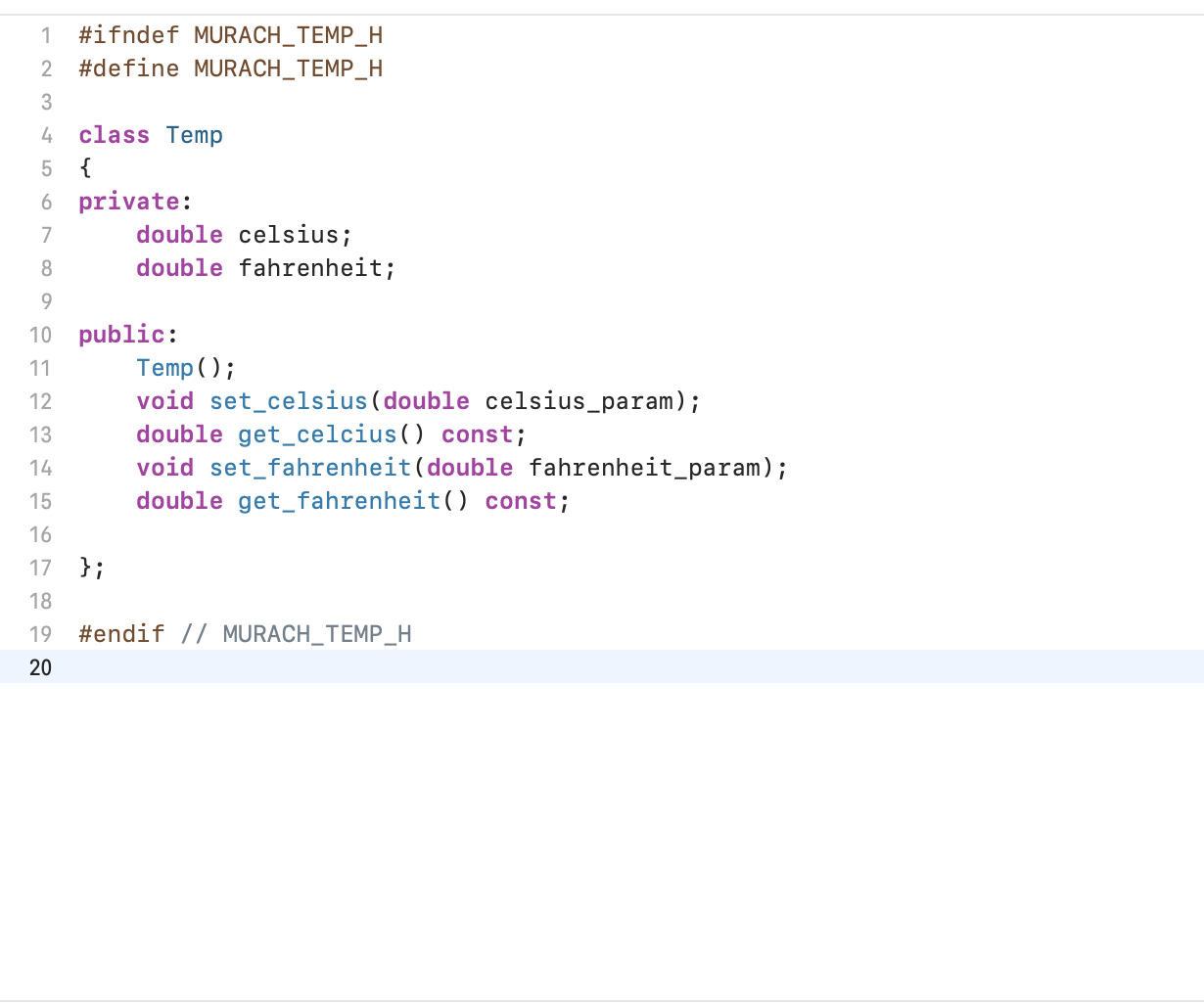 Solved For the Temp.cpp and Temp.h, add the proper changes | Chegg.com