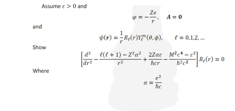 Solved The Klein-Gordon equation for a particle in external | Chegg.com