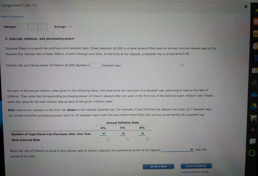 Solved Assignment 5 (Ch 11) Back to Assignment Attempts: | Chegg.com