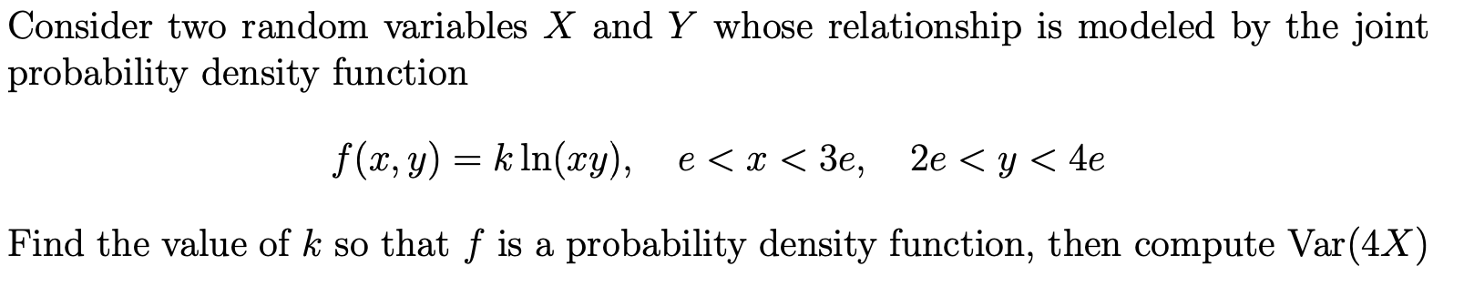 Solved Consider Two Random Variables X And Y Whose 
