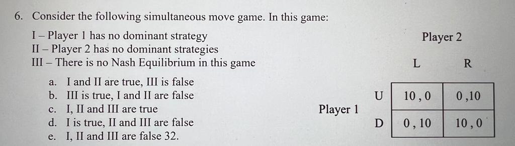 Solved ANSWER: (A) I & II are true, III is false Pls | Chegg.com