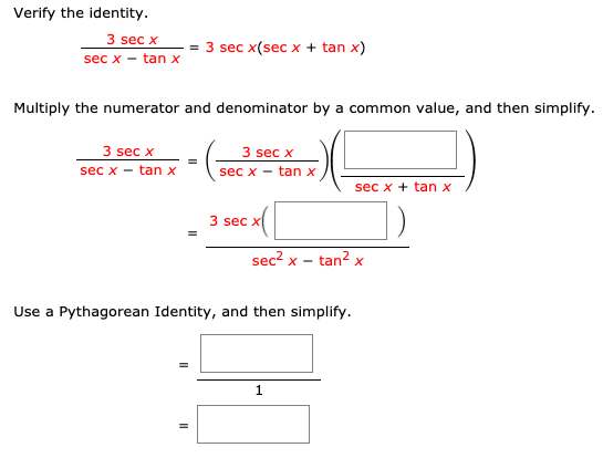 Solved Verify the identity. 3 sec x sec X -tan x = 3 sec | Chegg.com