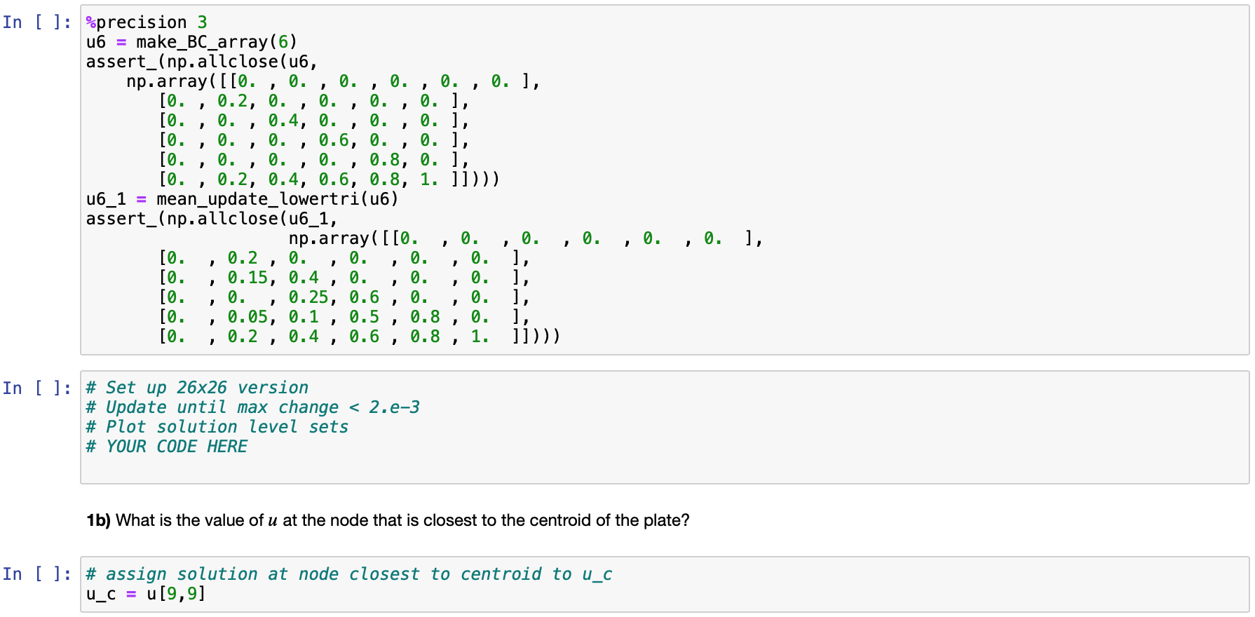 1) Using a node-by-node iterative solver, compute the | Chegg.com