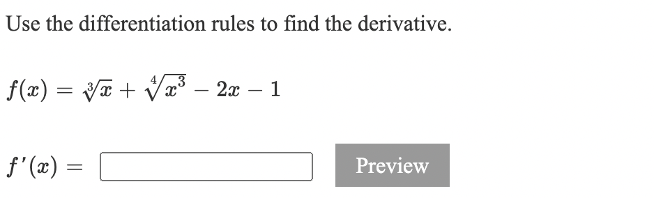 Solved If g(t) = 4t – ť?, find g'( – 3) Preview If g(t) = | Chegg.com