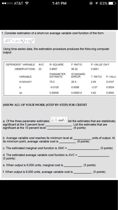 Solved Consider estimation of a short-run average variable | Chegg.com