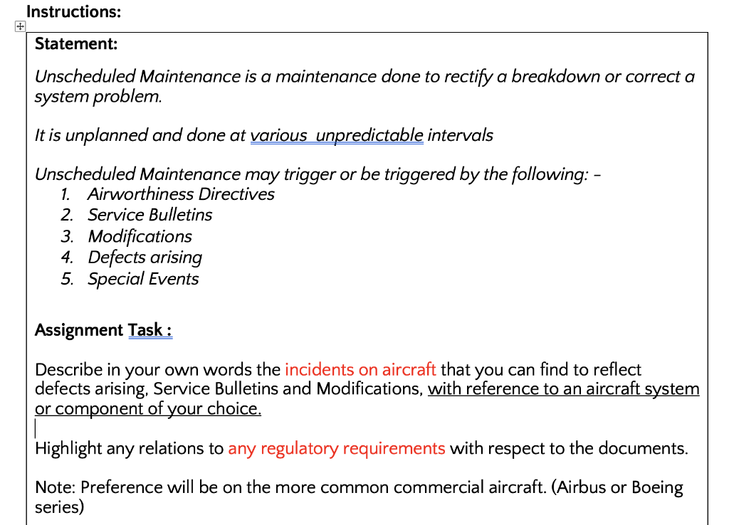 Solved Statement: Unscheduled Maintenance is a maintenance | Chegg.com