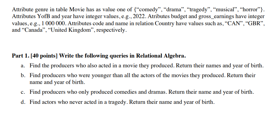 Solved Consider a relational schema for storing information | Chegg.com
