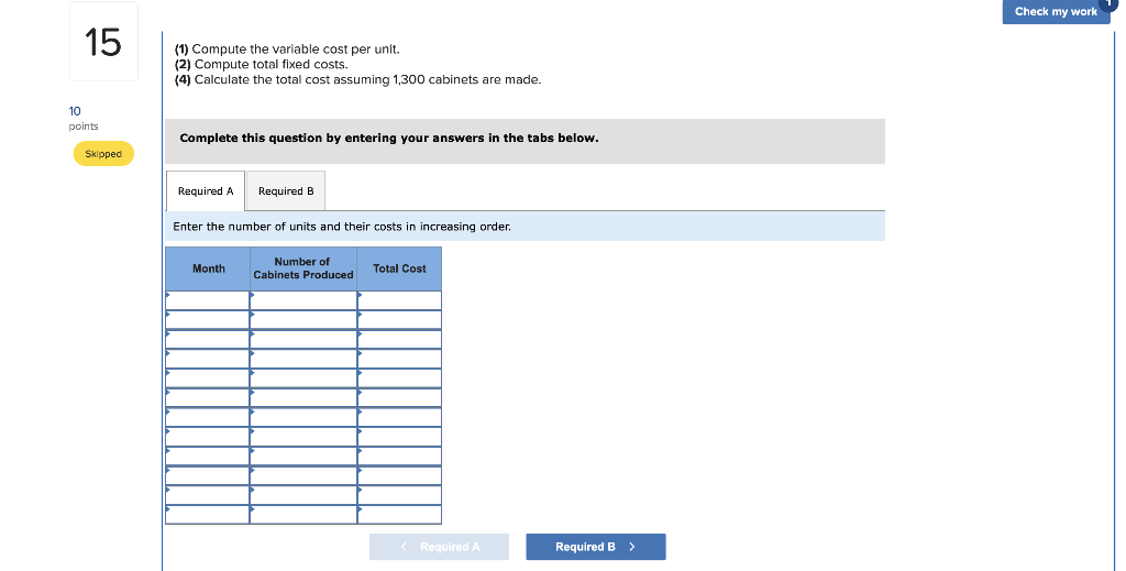 Solved Problem 2-27A (Algo) Estimating fixed and variable | Chegg.com