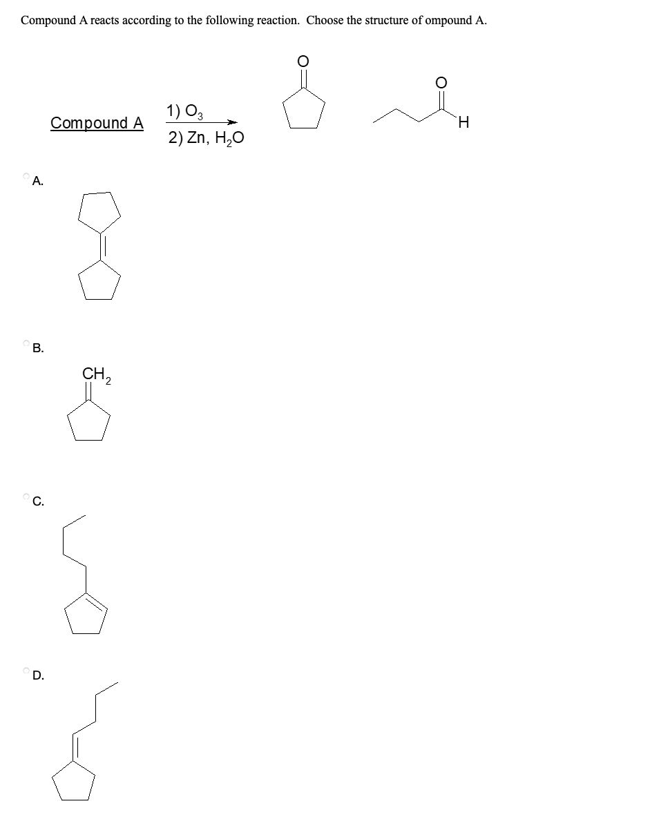 Solved Compound A reacts according to the following | Chegg.com