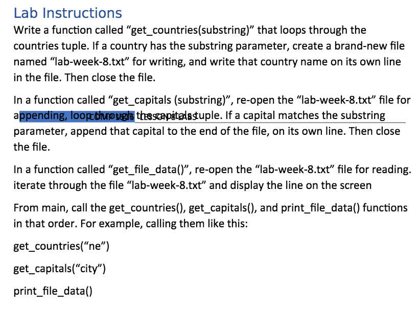 Solved Appending text to .txt file - for some reason I'm not | Chegg.com