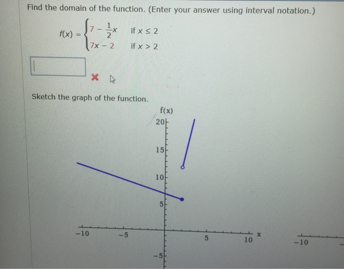 Solved Find the domain of the function. (Enter your answer | Chegg.com