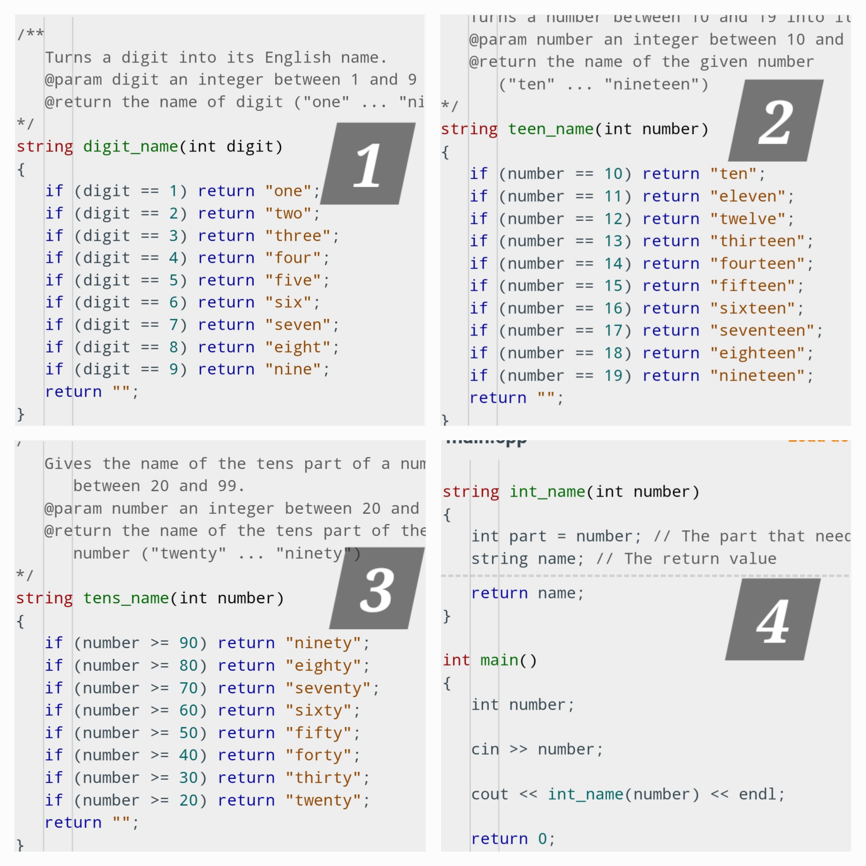 Solved C++Rearrange the following lines of code to produce | Chegg.com