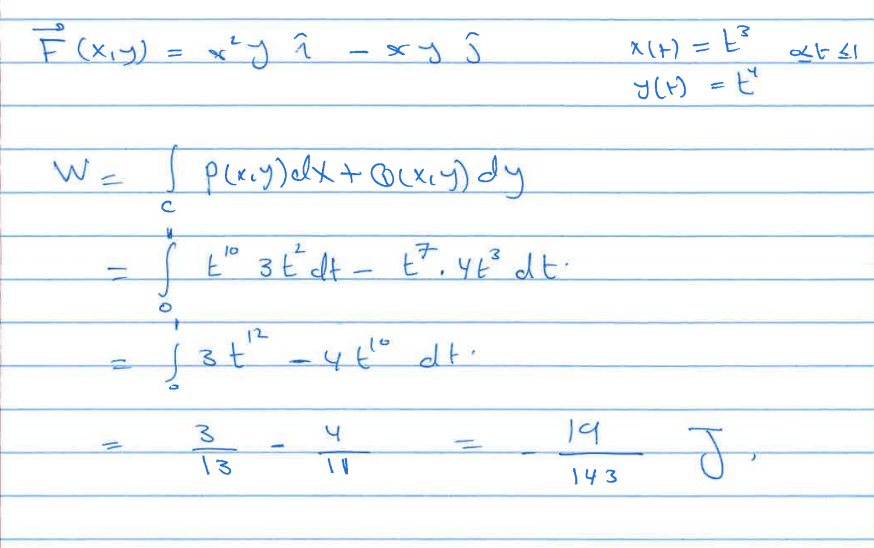 Solved Find the work done by the force field F(x,y)=x2yi−xyj | Chegg.com