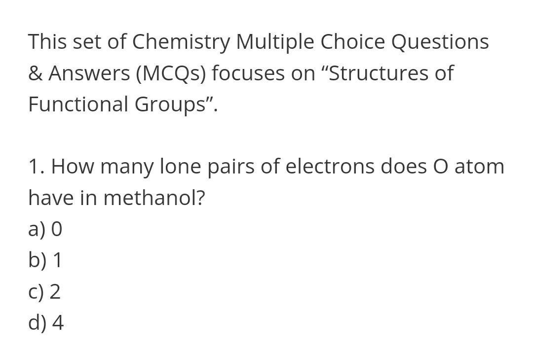Solved This set of Chemistry Multiple Choice Questions & | Chegg.com