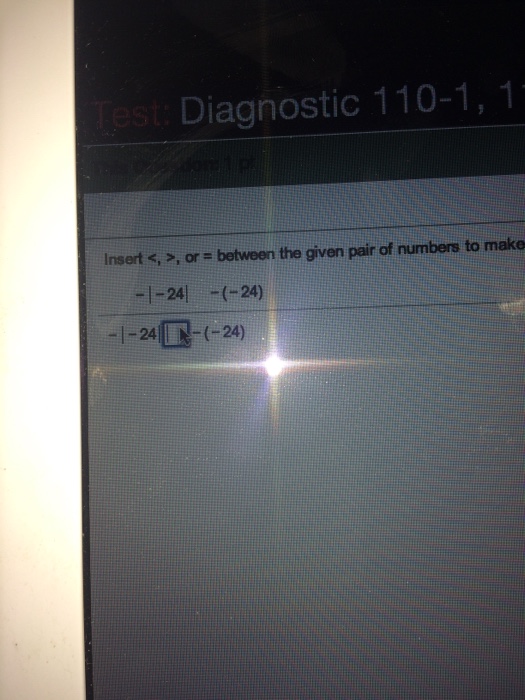 Solved Insert , or = between the given pair of numbers | Chegg.com