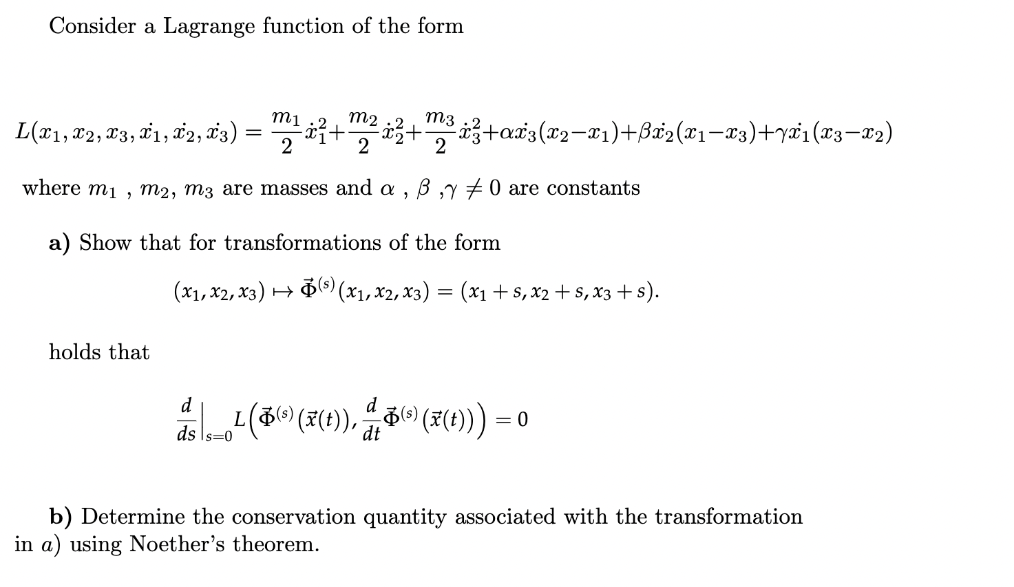 Solved Consider a Lagrange function of the form | Chegg.com