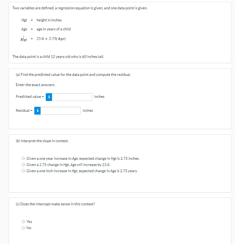 Solved Two variables are defined, a regression equation is | Chegg.com