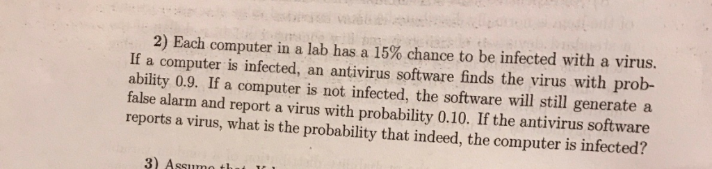 Solved 2) Each computer in a lab has a 15% chance to be | Chegg.com