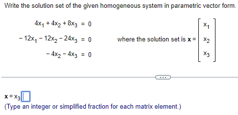 Solved Write the solution set of the given homogeneous | Chegg.com