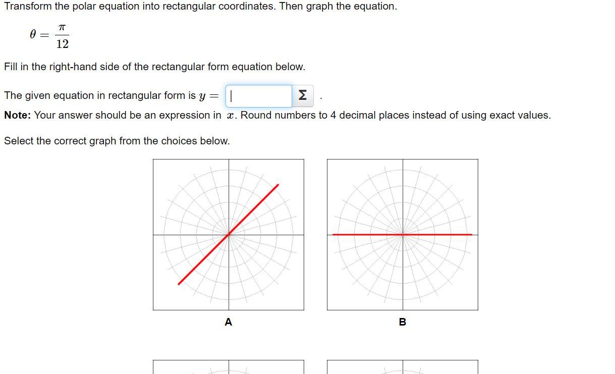 Solved Transform the polar equation into rectangular | Chegg.com