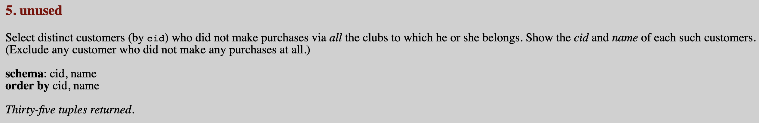 Solved Write an SQL query for the following: -- Schema | Chegg.com