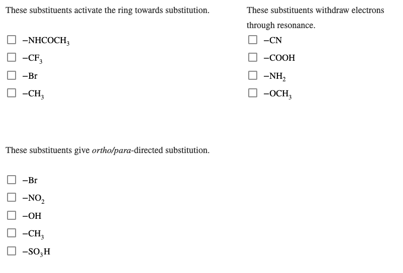 Solved Substituents on an aromatic ring can have several | Chegg.com